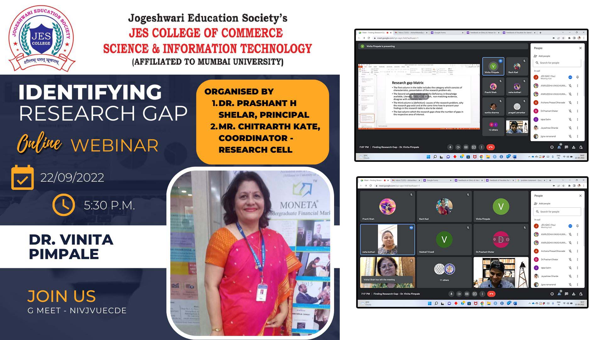 Research Cell - JES College of Commerce Science and IT