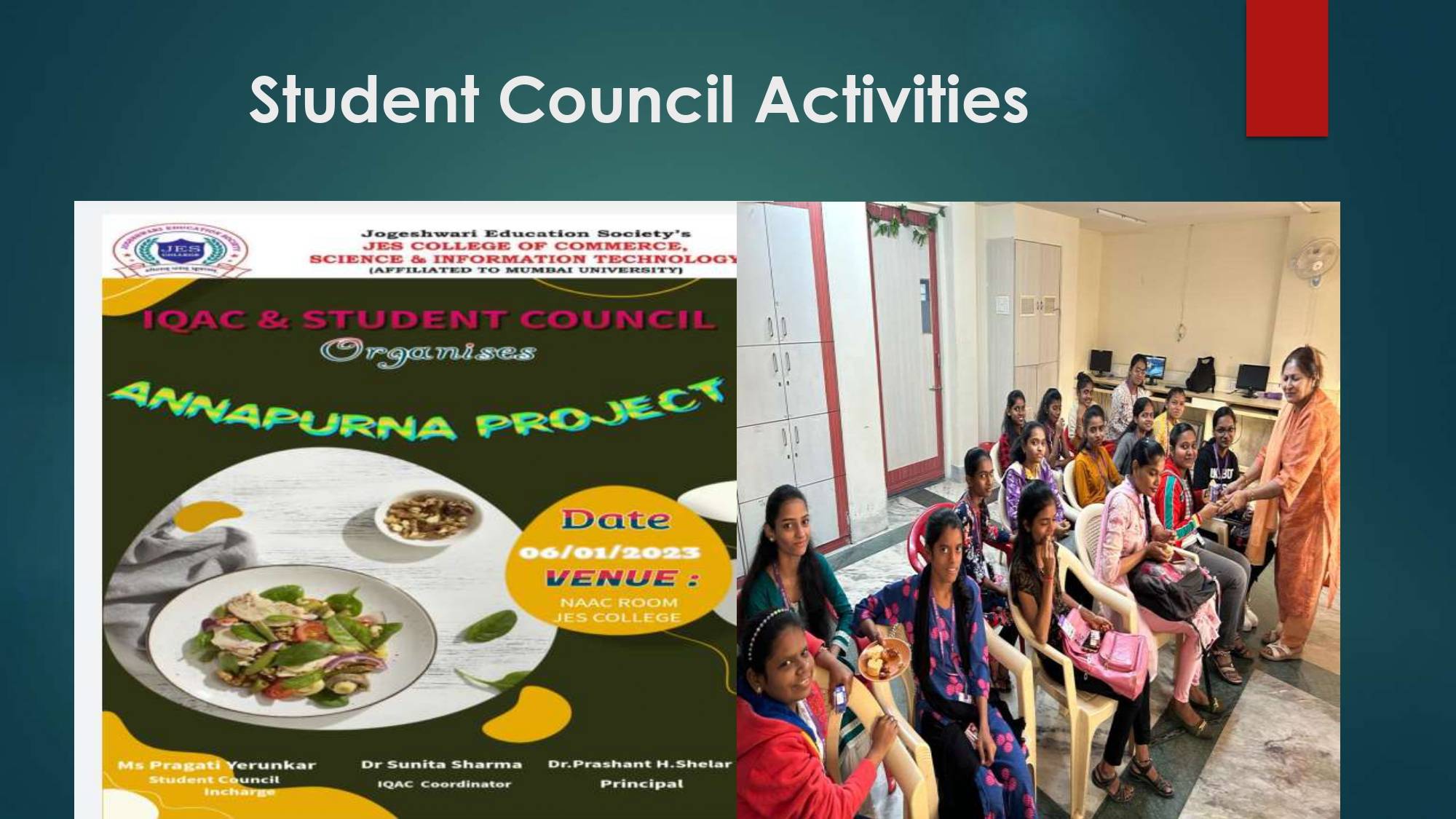 Student council - JES College of Commerce Science and IT